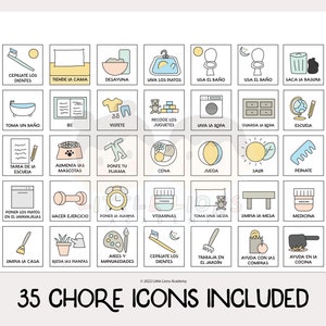 Spanish Chore Chart, Kids Responsibility Chart, Daily Routine Chart ...