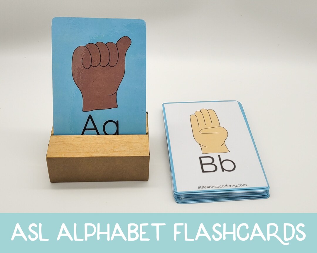 Alphabet ASL Flashcards, ASL, Sign Language, Homeschool, Deaf Education ...
