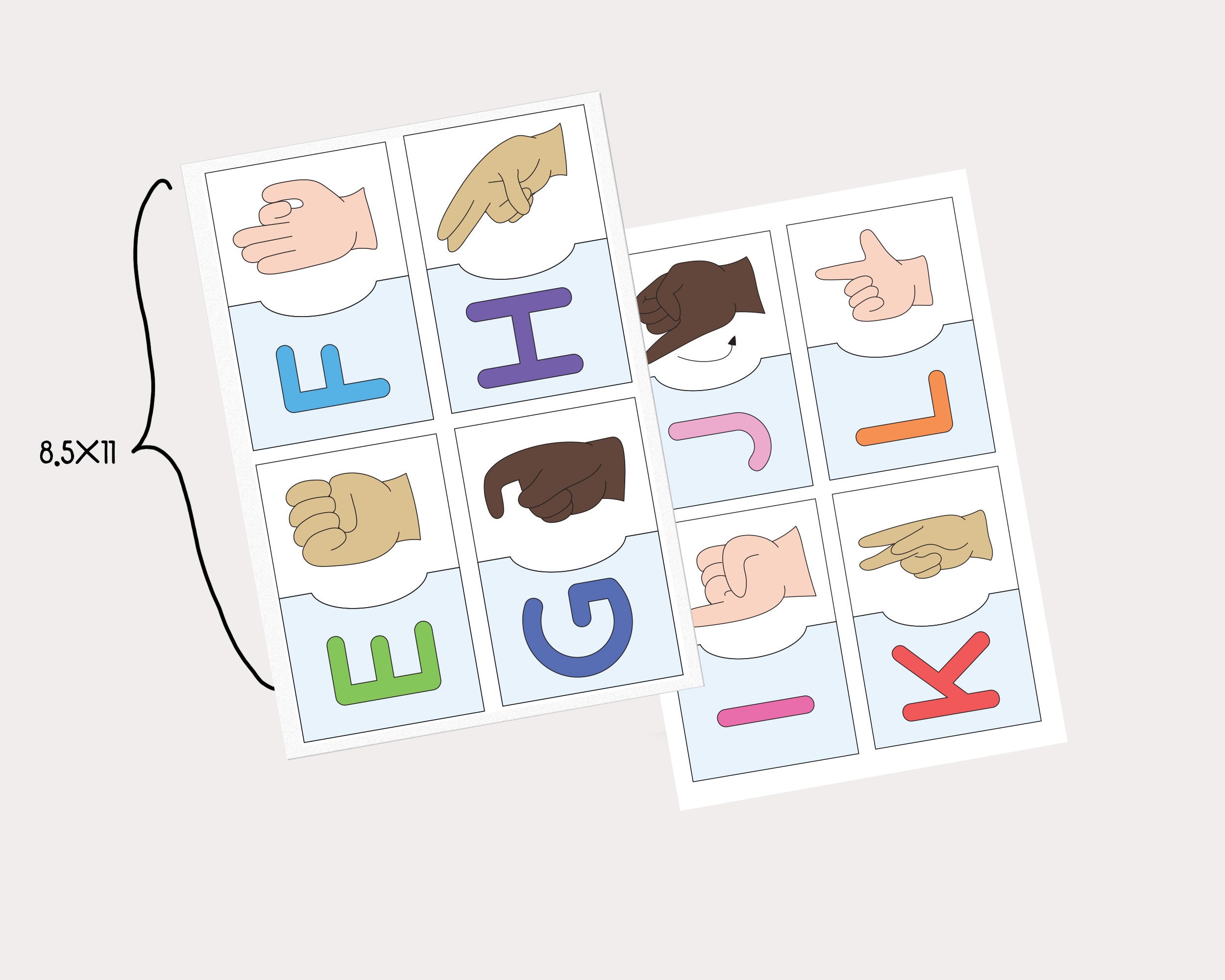 ASL Alphabet Puzzle, Sign Language Alphabet, ASL Print, Signing ...