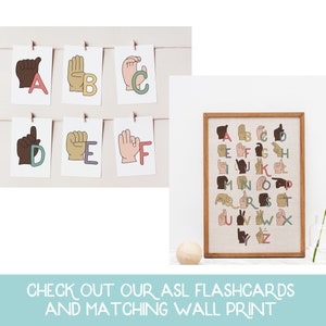 ASL Alphabet Puzzle, Sign Language Alphabet, ASL Print, Signing ...