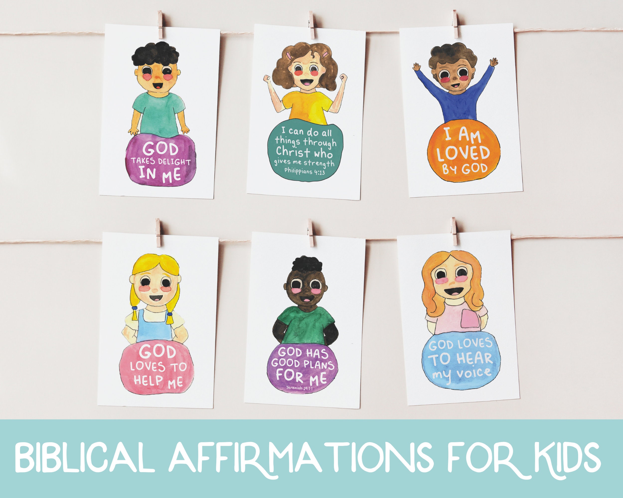 Christian Affirmations Cards, Printable Affirmation Cards, Affirmation ...