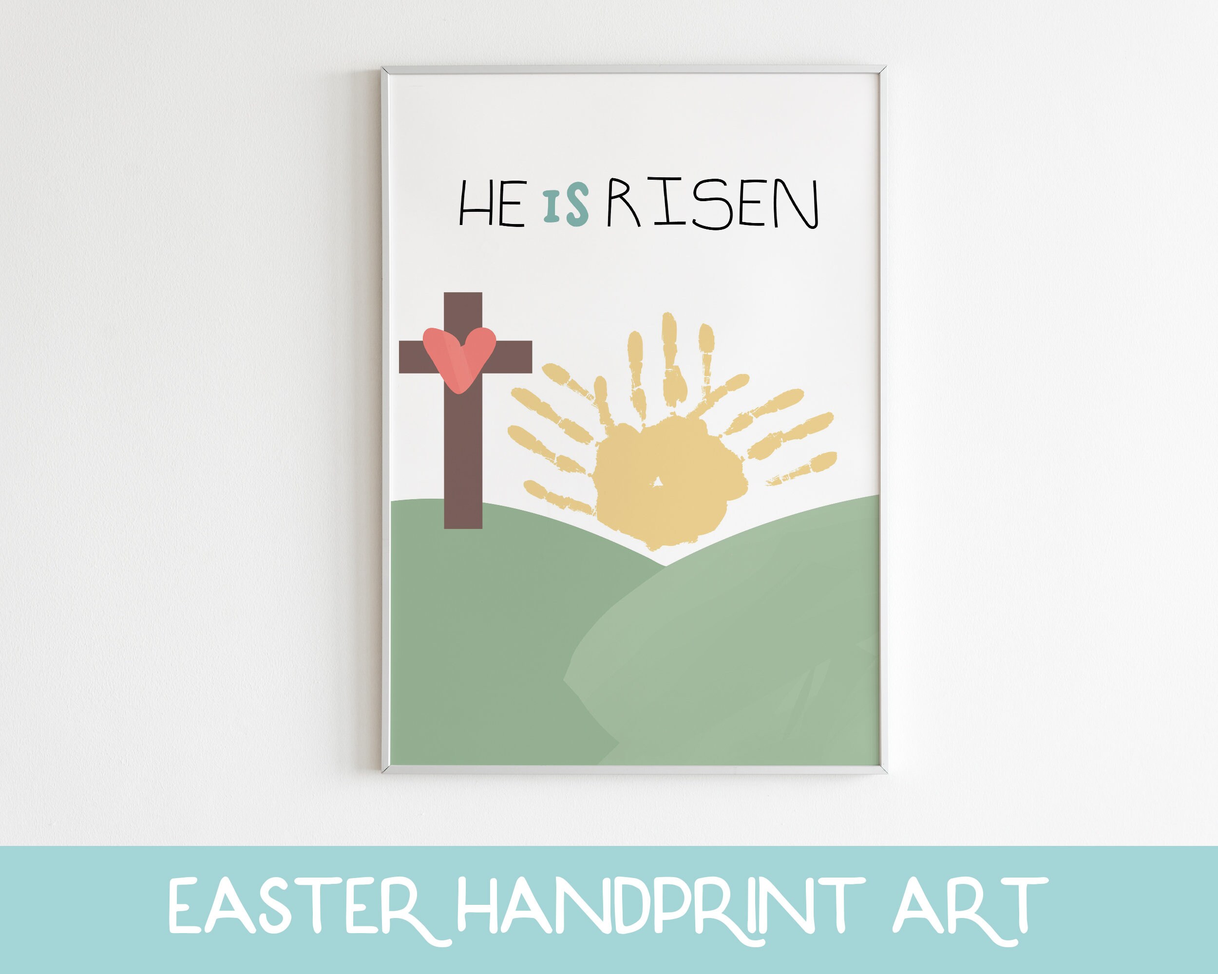 He is Risen Printable, Christian Easter Activities, Easter Handprint ...