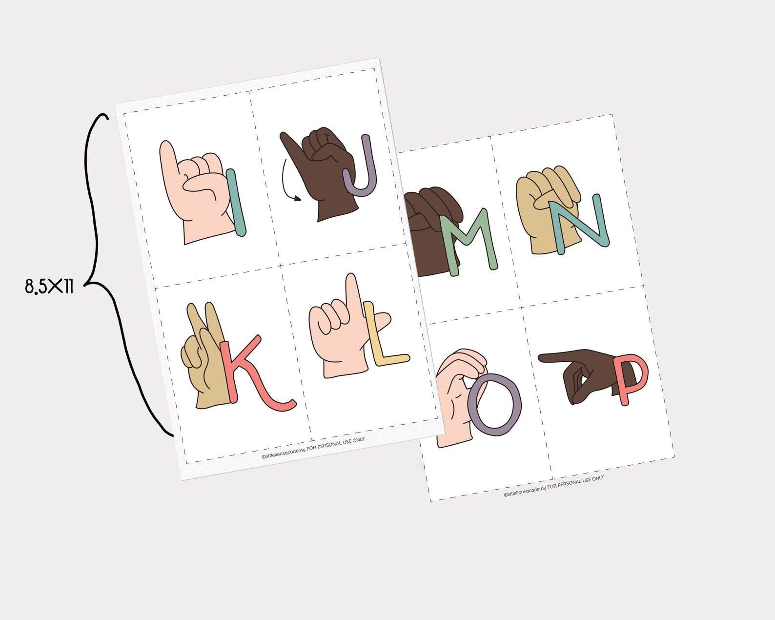ASL Alphabet Flashcards, Sign Language Alphabet, Deaf Education ...