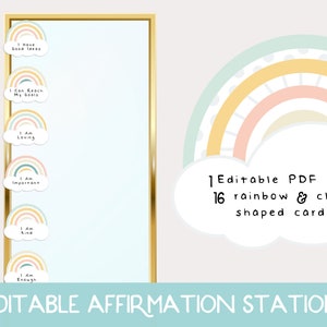 Editable Affirmation Station, Printable Affirmation Cards for Kids ...