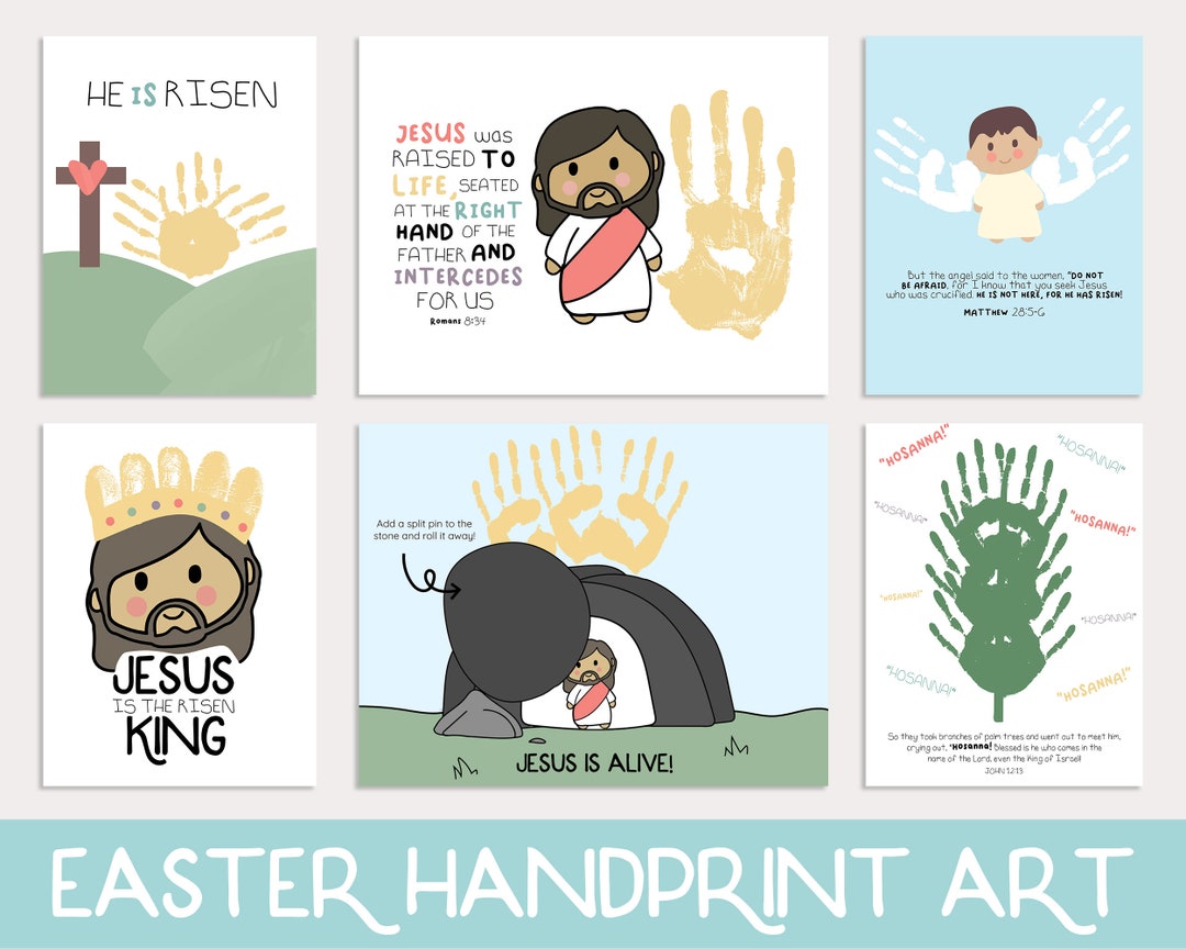 Christian Easter Activities, Easter Handprint Art, DIY Kid Craft ...