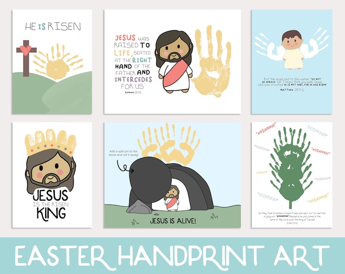 Easter Handprint Craft, Printable Lamb of God Passover Card, Religious ...