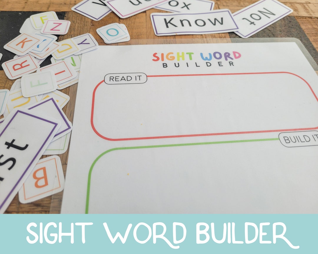 Sight Word Builder, Printable, Reading, Literacy, Spelling, Handwriting ...