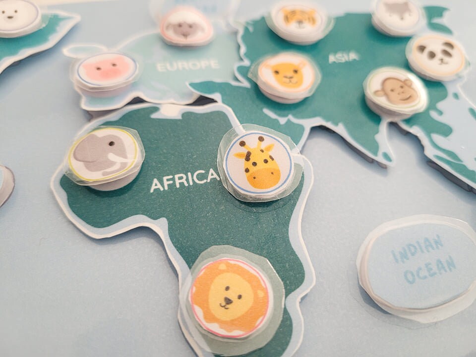 Continents Matching Game World Map Puzzle for Kids - Etsy Canada