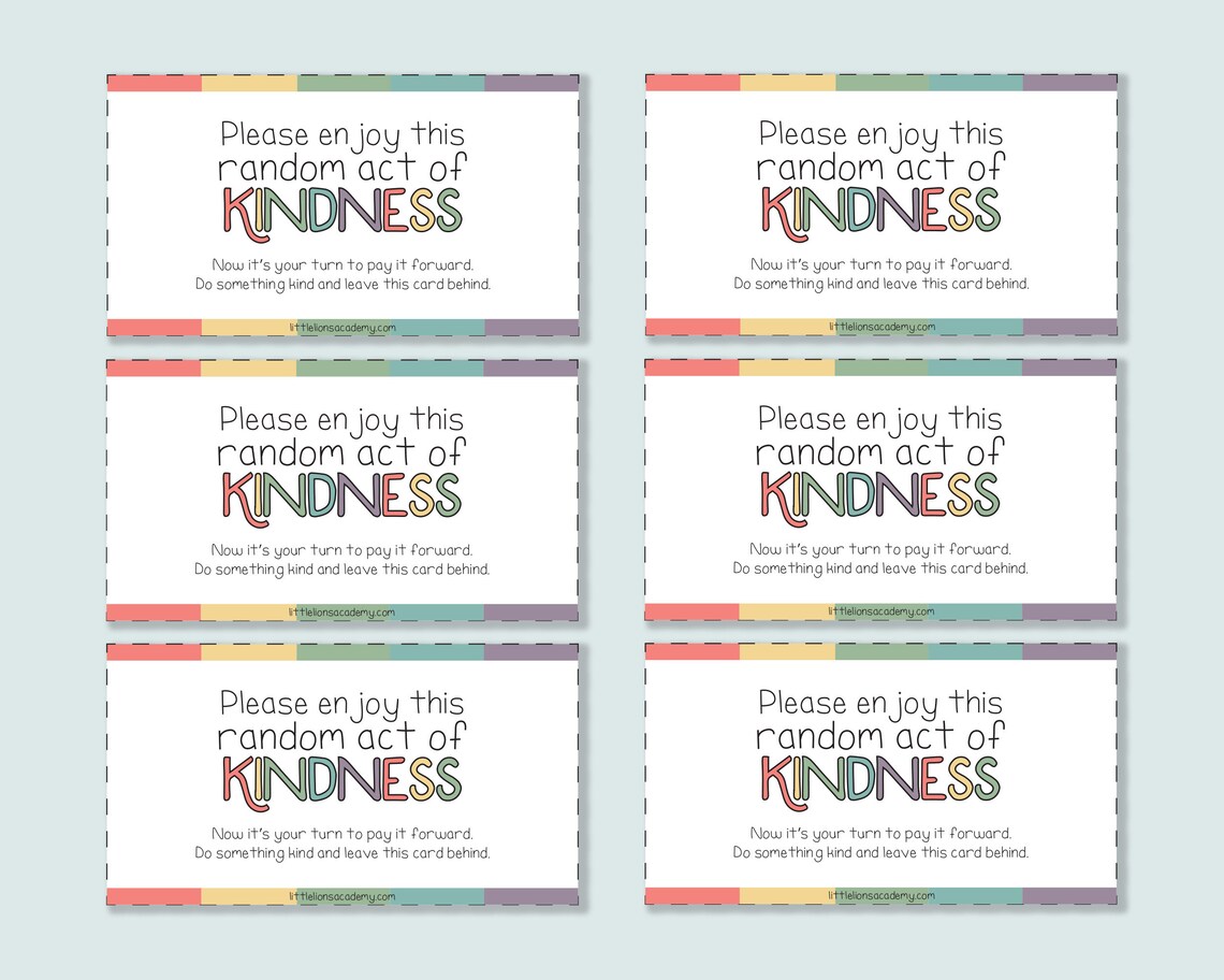 Random Acts of Kindness Preschool Calendar Kindness - Etsy Canada