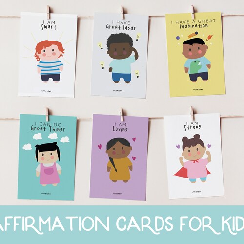Printable Daily Affirmation Cards for Kids Digital - Etsy