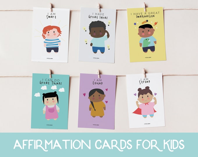 Affirmation Cards for Girls, Printable Affirmation Cards, Self Love ...