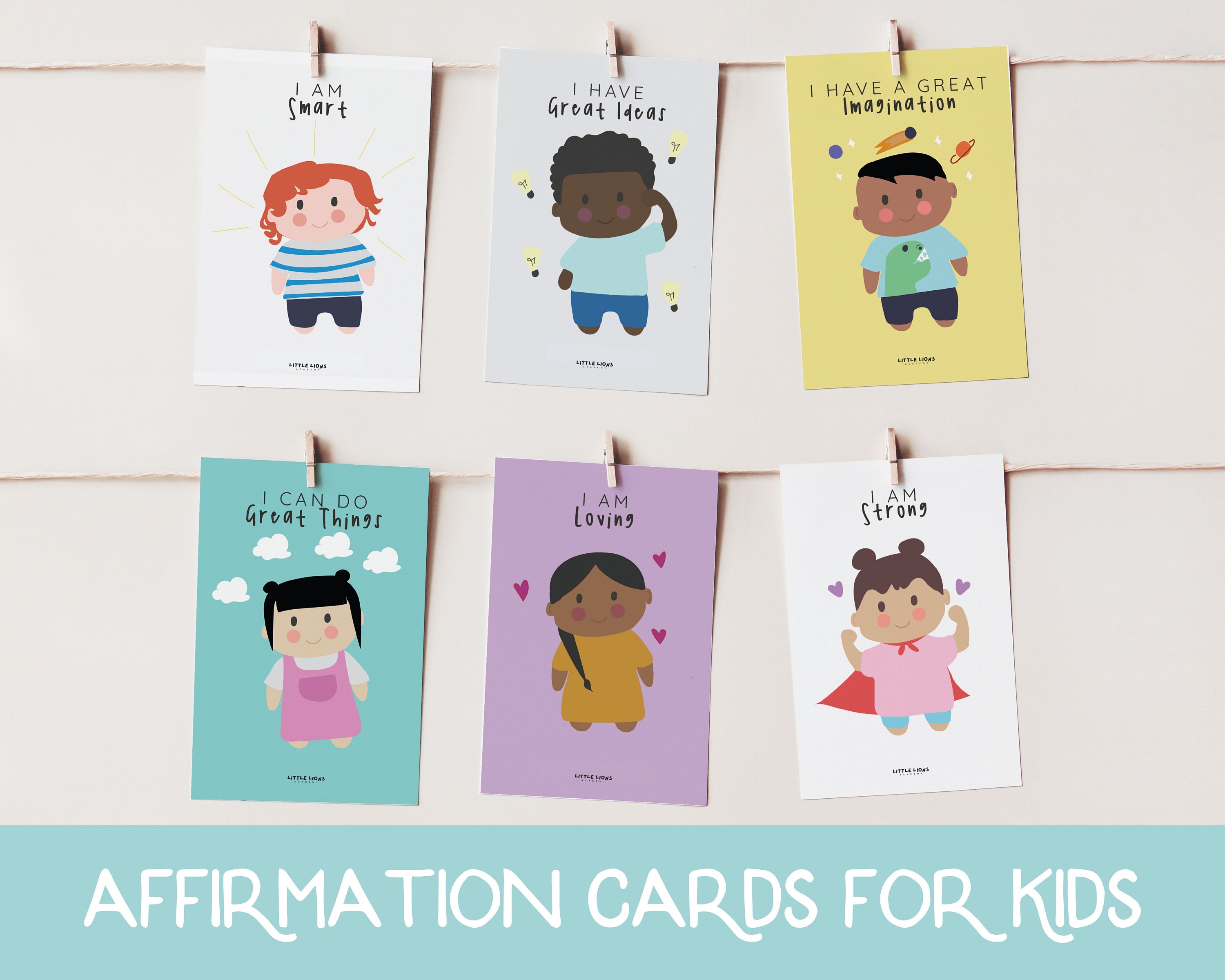 Printable Affirmation Cards, Affirmation Cards for Kids, Printable ...