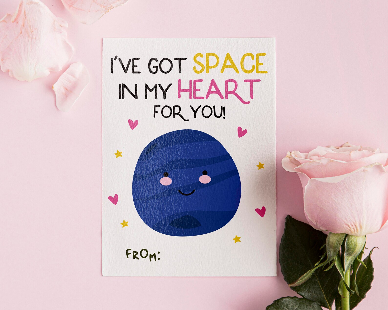Solar System Valentine Cards, Printable Valentine Cards, Space ...