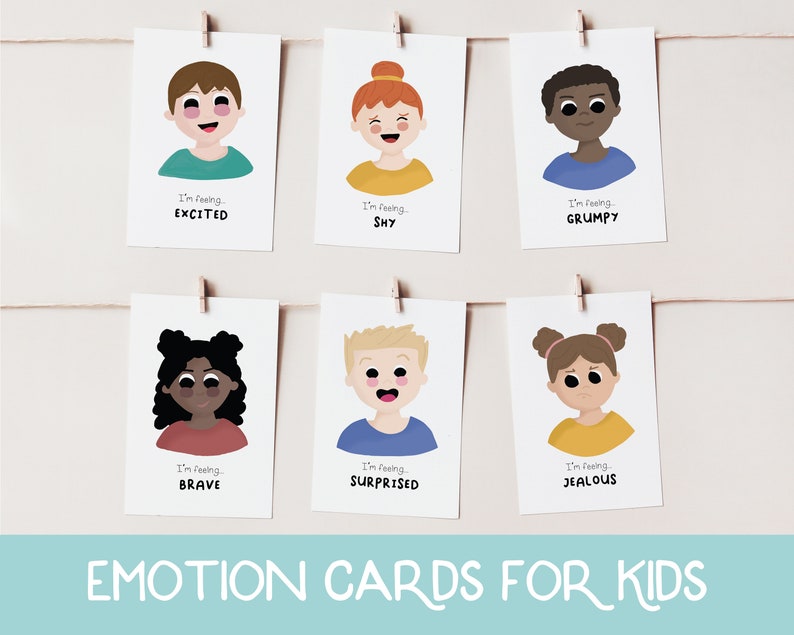 Emotion Cards, Emotions Preschool, Feelings Cards, Flashcards for Kids ...