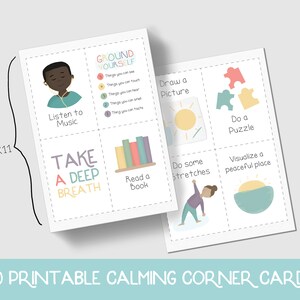 Calming Corner Cards, Calming Cards for Kids, Coping Cards, Feelings ...