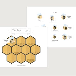 Beatitudes Kids Activity, Sermon on the Mount for Kids, Memory Verse ...