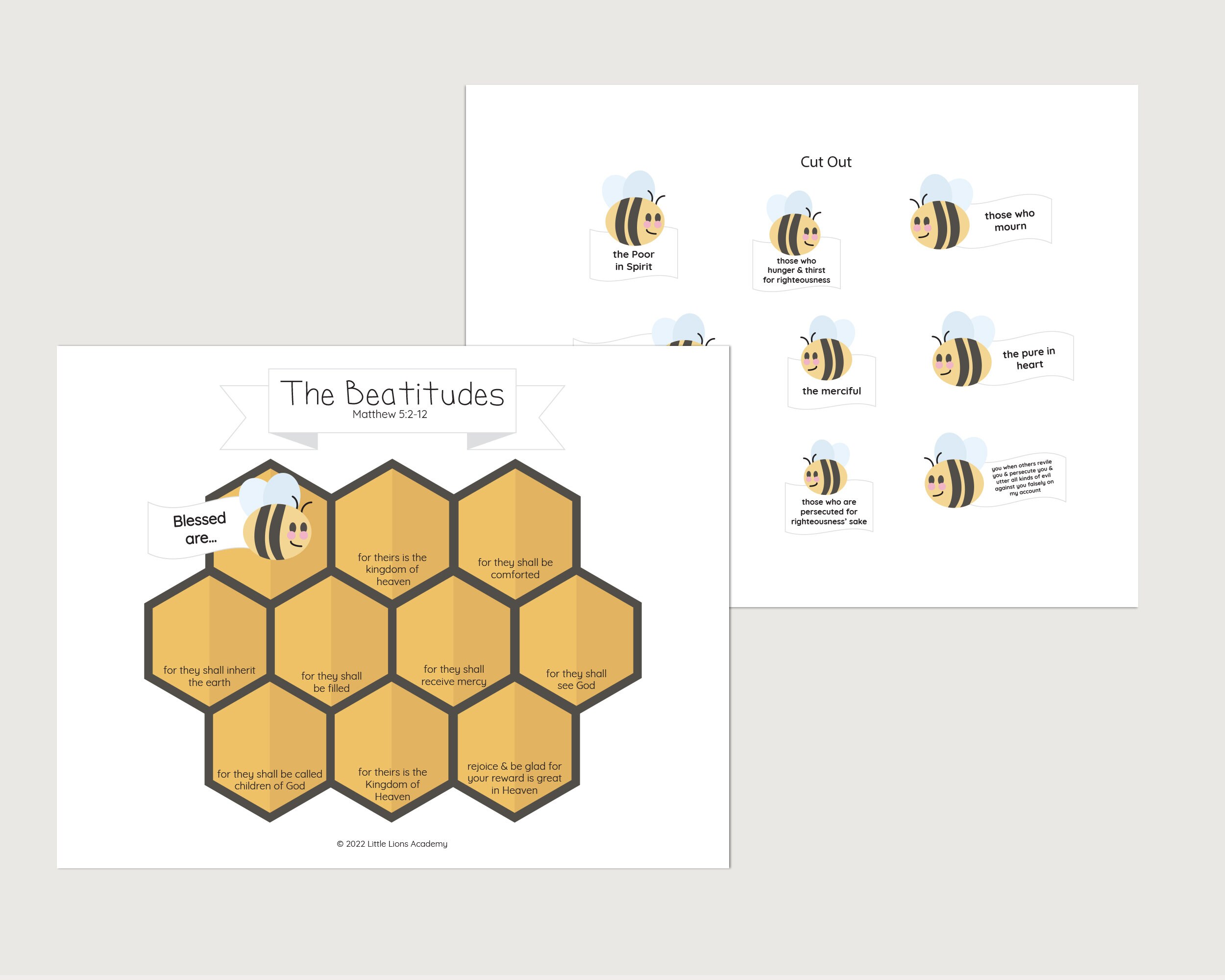 Beatitudes Kids Activity, Sermon on the Mount for Kids, Memory Verse ...