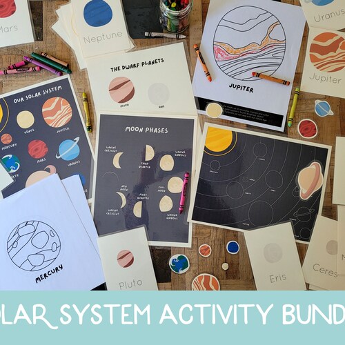 Solar System Busy Book Mercury Planets Mini Unit Study - Etsy