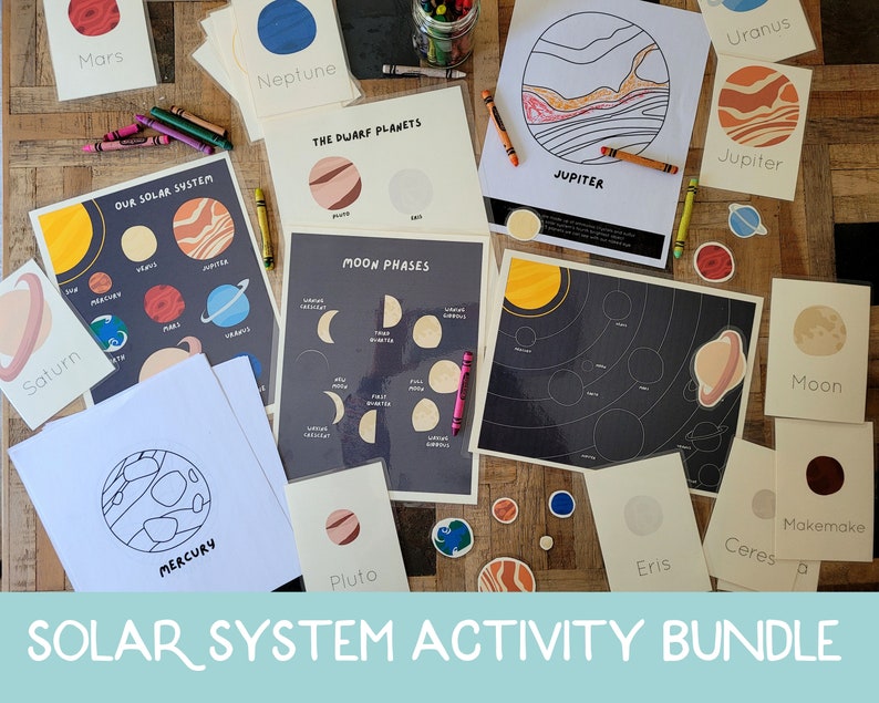 Solar System Busy Book Mercury Planets Mini Unit Study - Etsy
