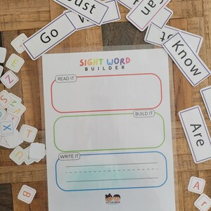 Sight Word Builder, Printable, Reading, Literacy, Spelling, Handwriting ...
