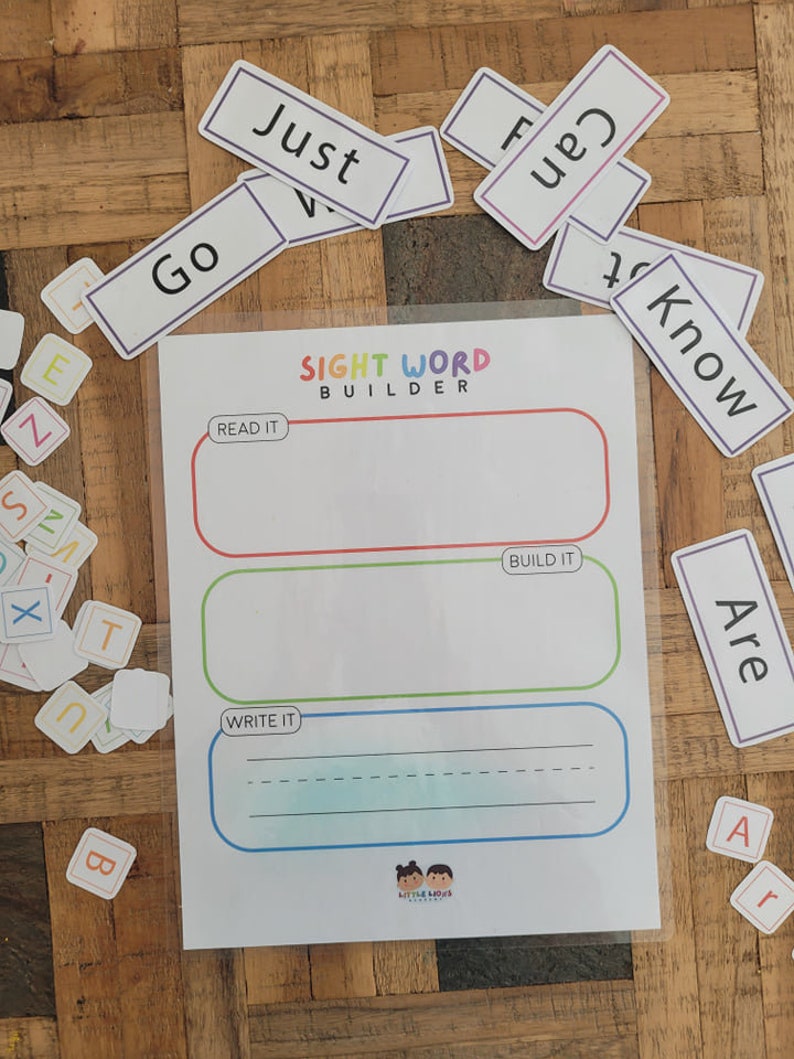 Sight Word Builder, Printable, Reading, Literacy, Spelling, Handwriting ...