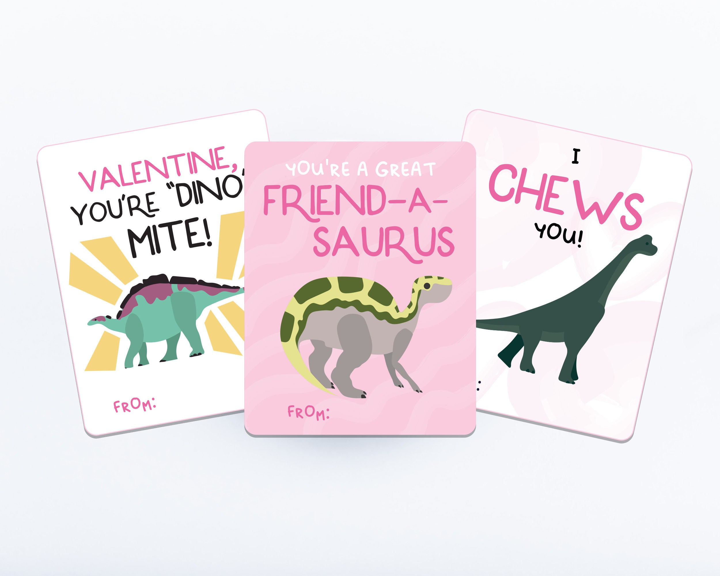 Dinosaur Valentine Cards, Printable Valentine Cards, Dino Valentine ...
