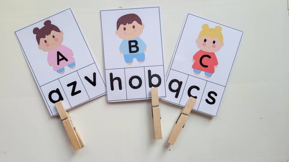 Alphabet Clip Cards, Printable, Letters Recognition, Literacy, Learning ...