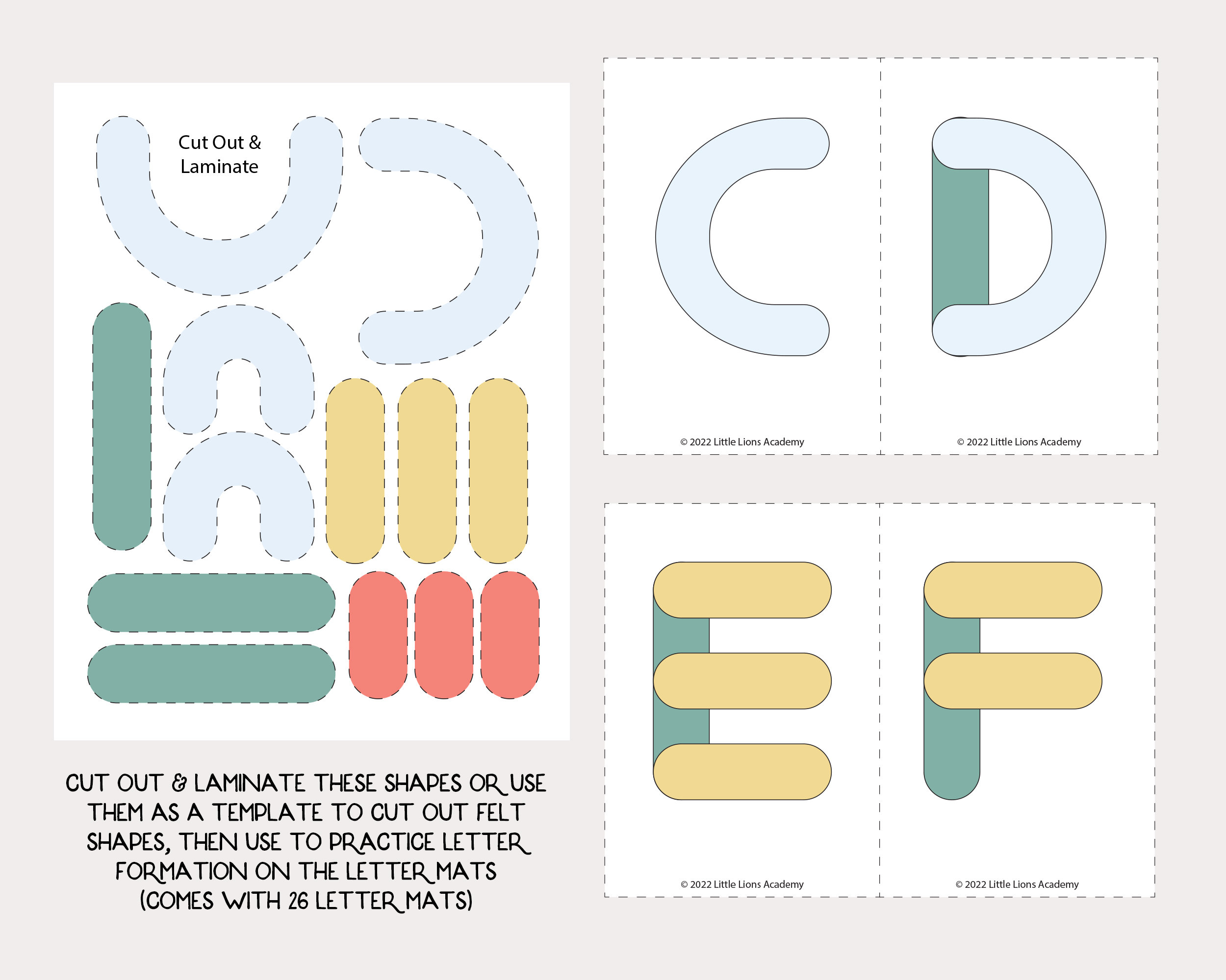 Alphabet Forming Puzzle, Printable Alphabet Puzzle for Toddlers, Letter ...