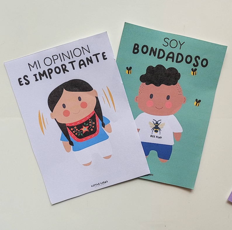 English and Spanish Affirmation Cards for Kids, Printable Affirmation ...