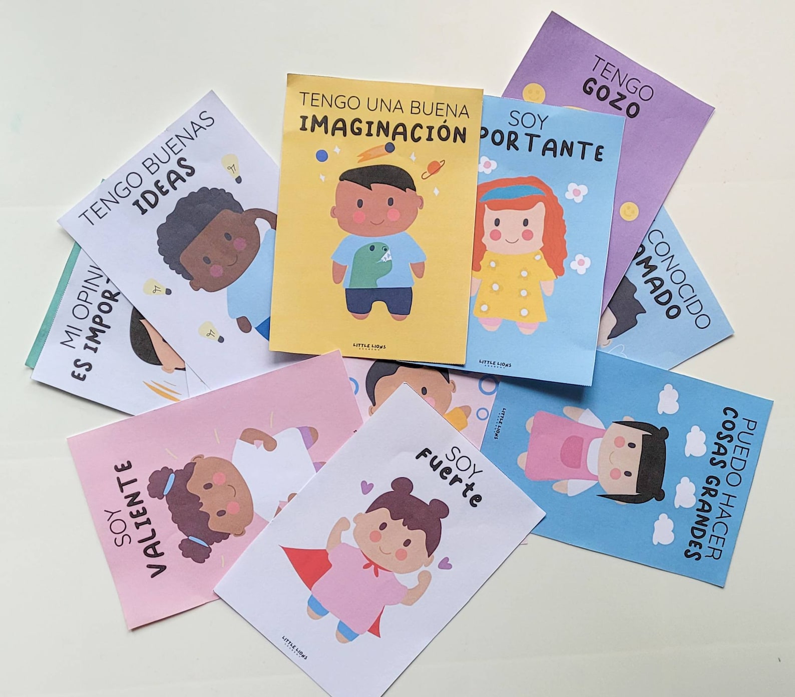 English and Spanish Affirmation Cards for Kids, Printable Affirmation ...