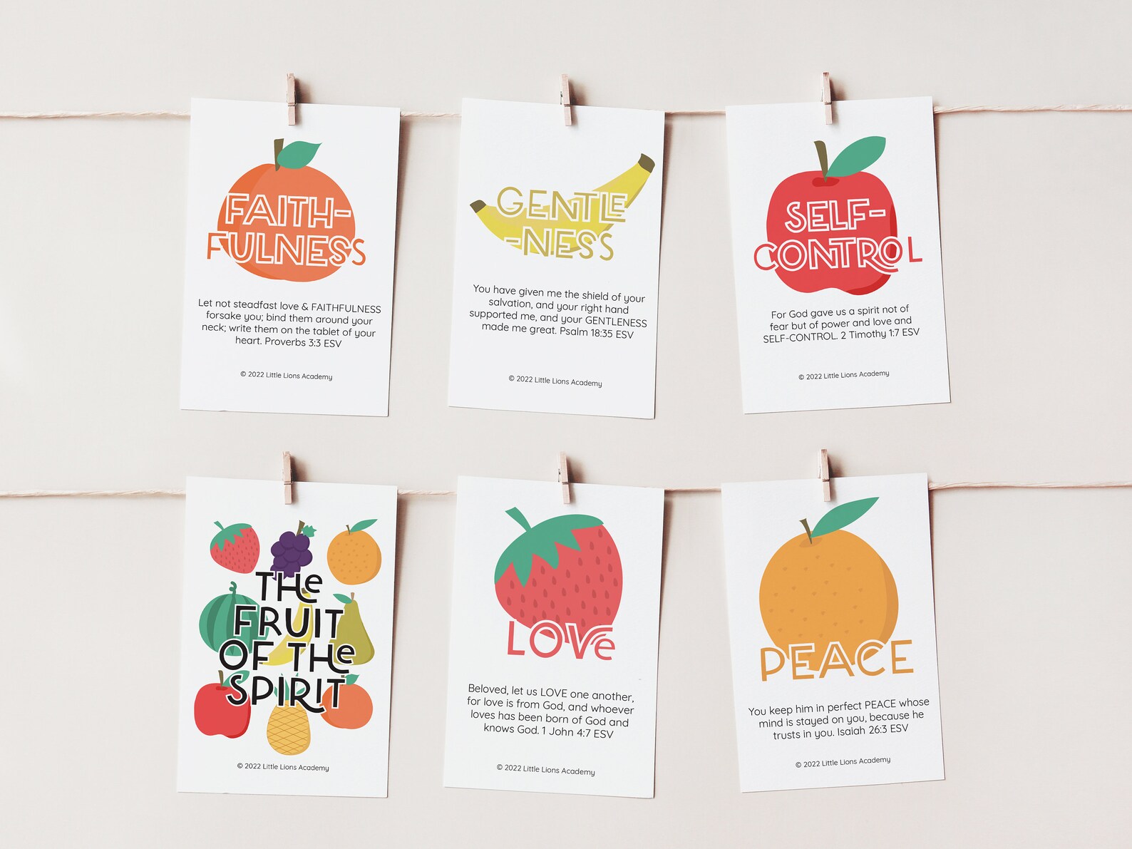 Fruit of the Spirit Flashcards, Fruit of the Spirit Printable, Fruit of ...