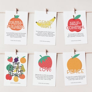 Fruit of the Spirit Flashcards, Fruit of the Spirit Printable, Fruit of ...