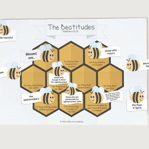 Beatitudes Kids Activity, Sermon on the Mount for Kids, Memory Verse ...
