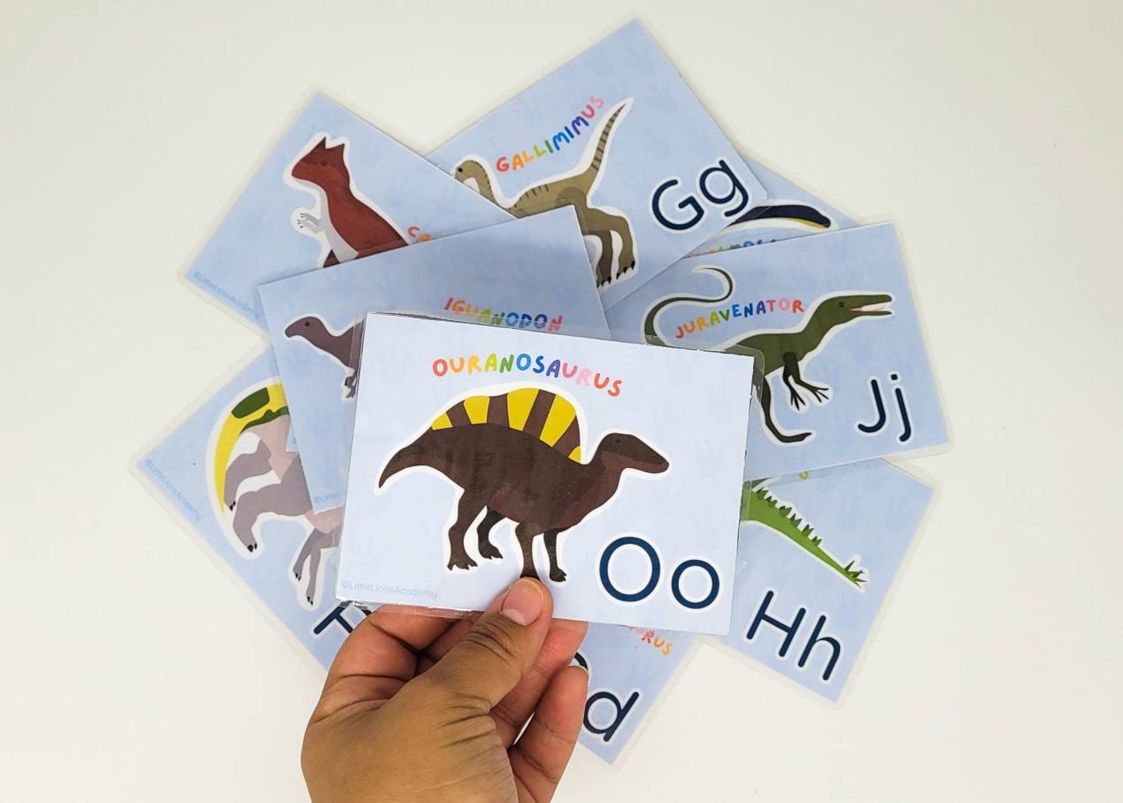 Dinosaur Alphabet Flashcards, Alphabet Printable, ABC Cards, Flash ...