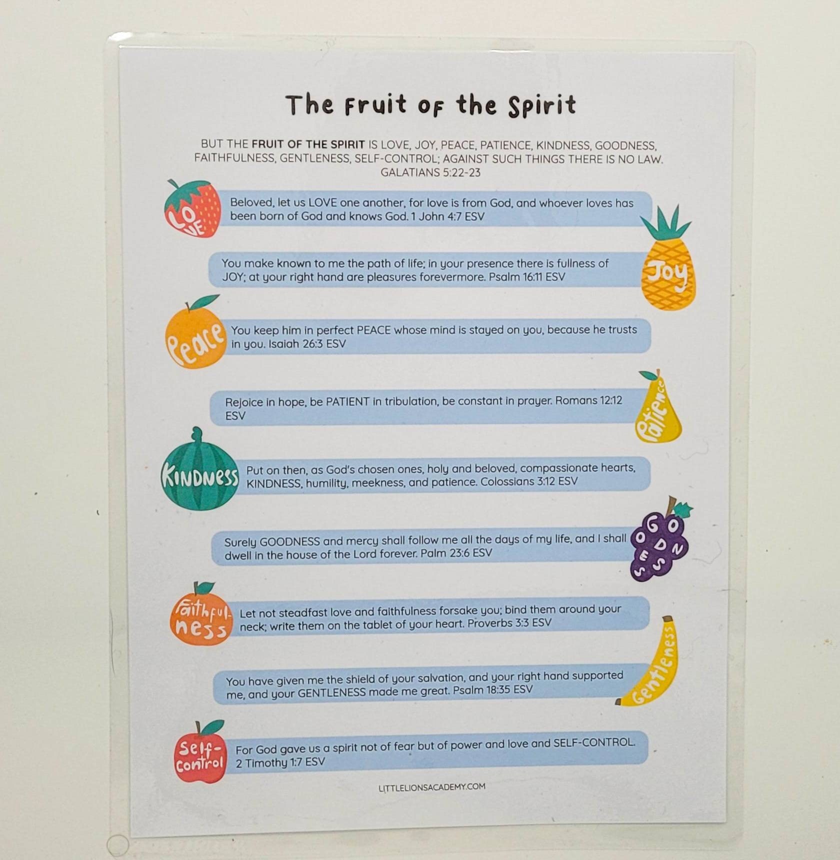Fruit of the Spirit Activities, Fruit of the Spirit Curriculum, Bible ...