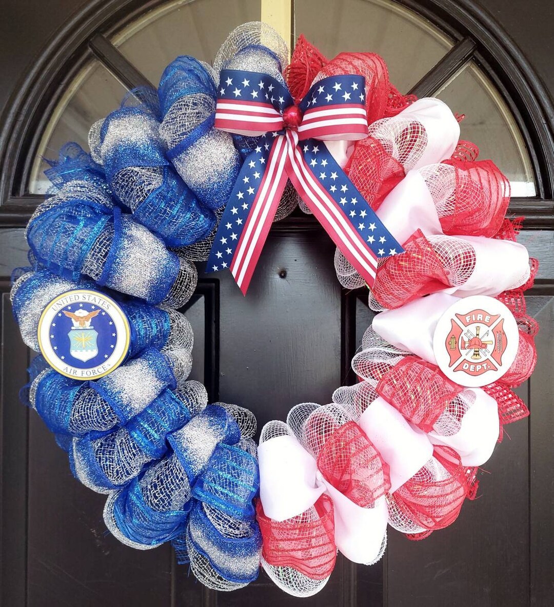 Airforce Fire Fighter Split Wreath - Etsy