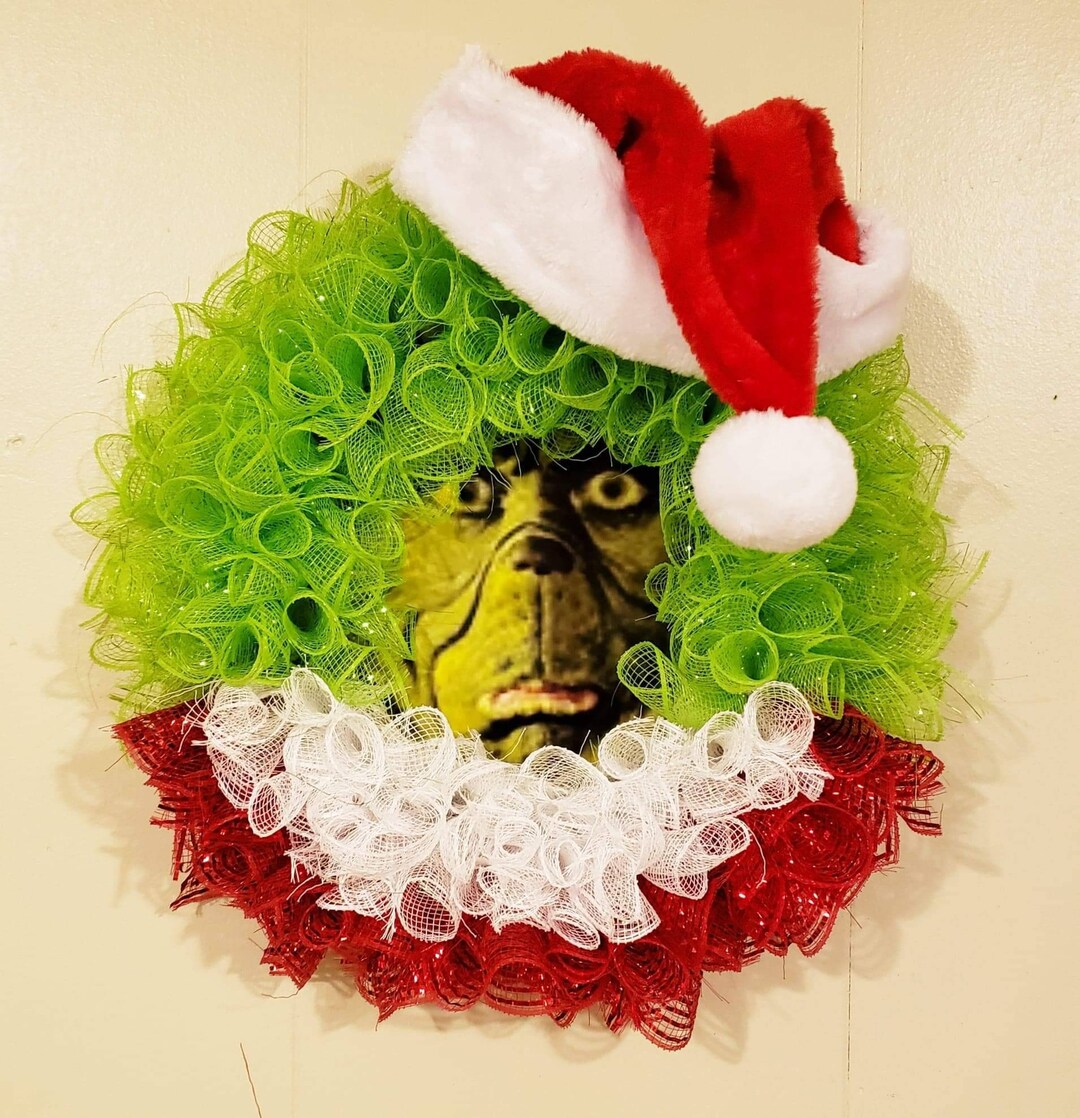 Grinch Inspired Wreath - Etsy