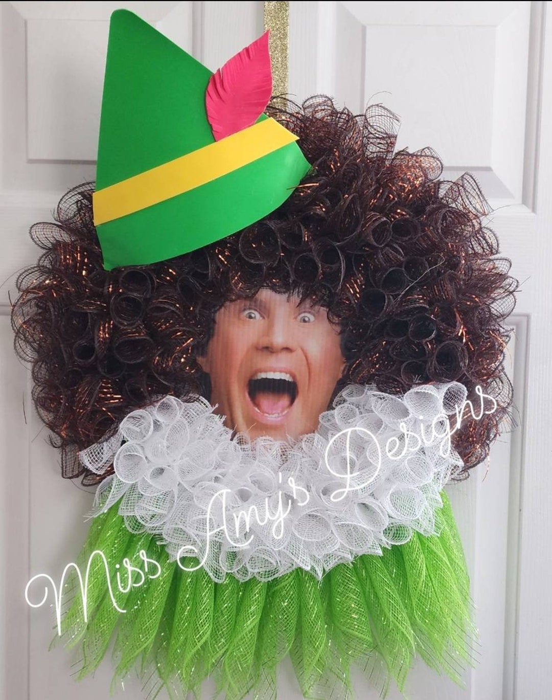 Buddy the Elf Inspired Wreath Free Priority Shipping - Etsy