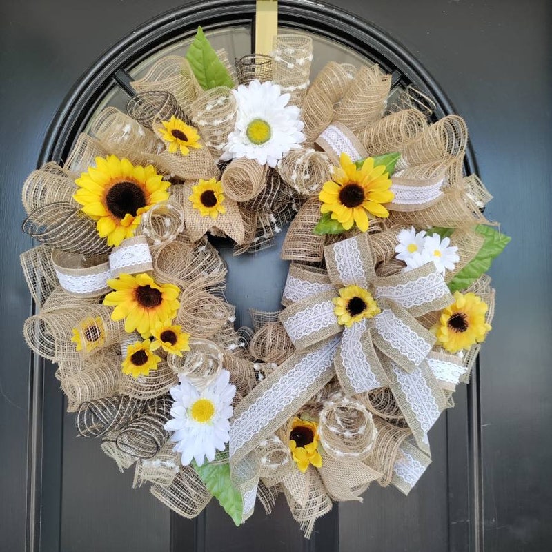 Burlap Sunflowers - Etsy