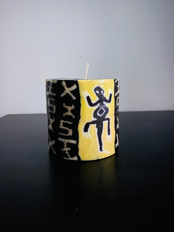 Swazi Candles Pillars Lizard wax Candles Hand-decorated - Etsy