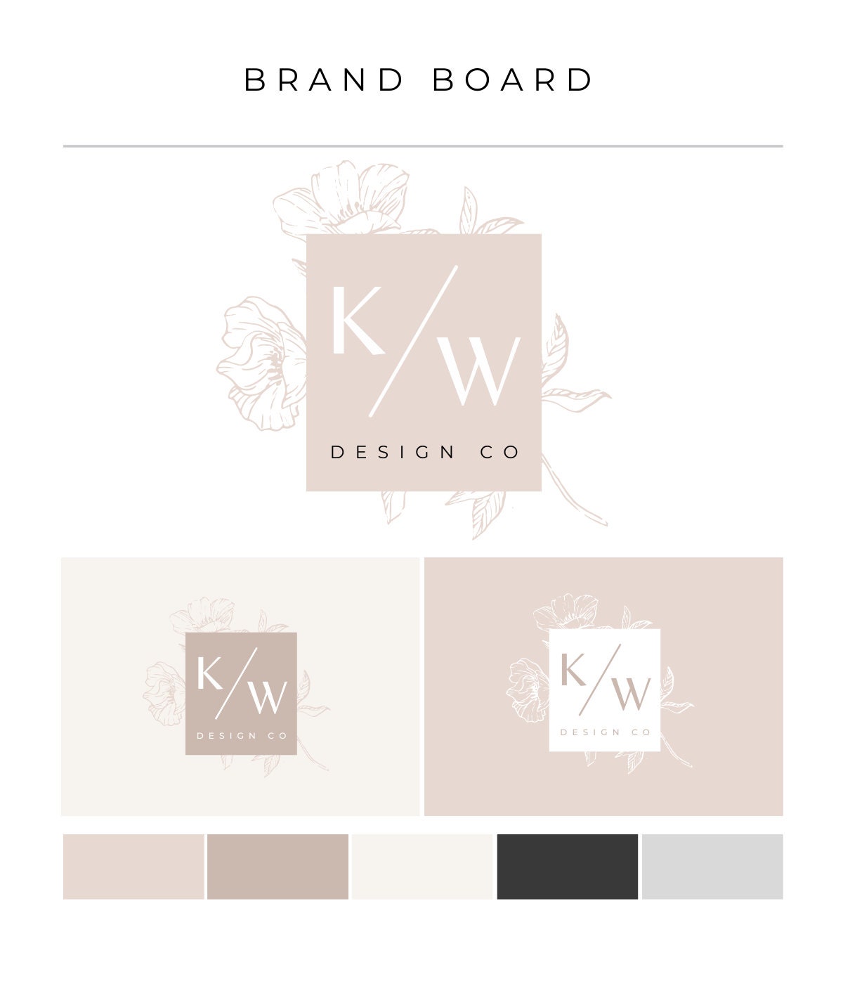 Editable Brand Boards Logo Design brand Board Template Canva Editable ...
