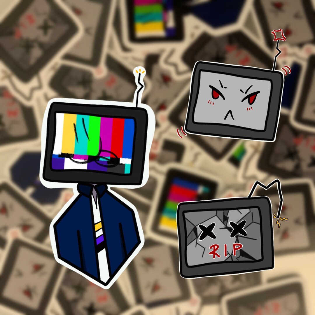 TV Head Logo/ Sticker/ Laptop Decal Reddrox Youtube Icon Emote Stickers ...