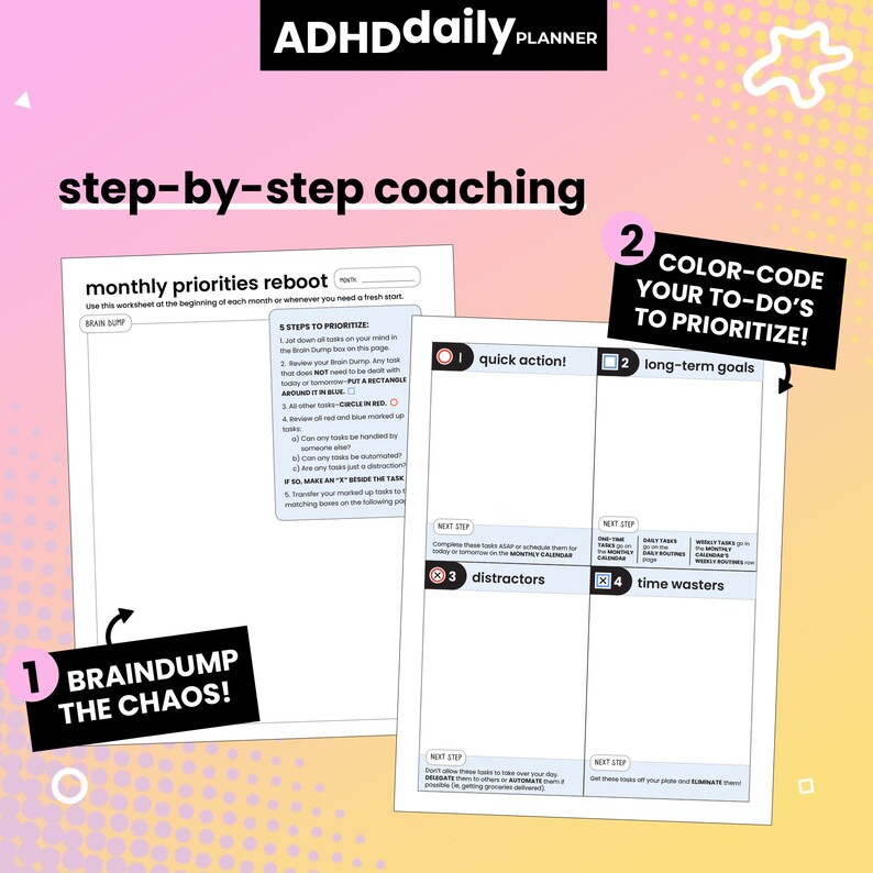 ADHD to Do List, Priority Matrix, Task Organizer, Eisenhower Matrix ...