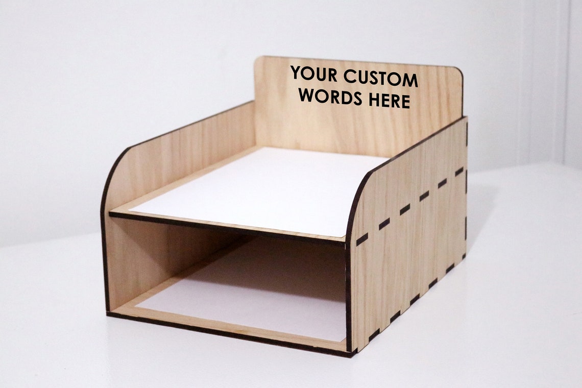 Wooden Paper Organizer Wooden Desk Paper Tray Office Desk | Etsy