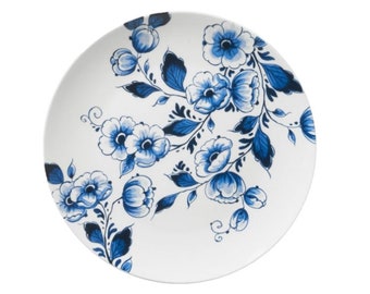 Wall Plate Delft Blue Porcelain With Dutch Landscape and - Etsy