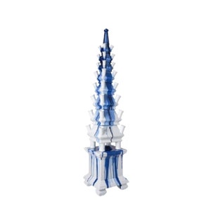 Large Delft Blue Pyramid Tulip Vase With 7 Layers, Tulipiere, Hand ...
