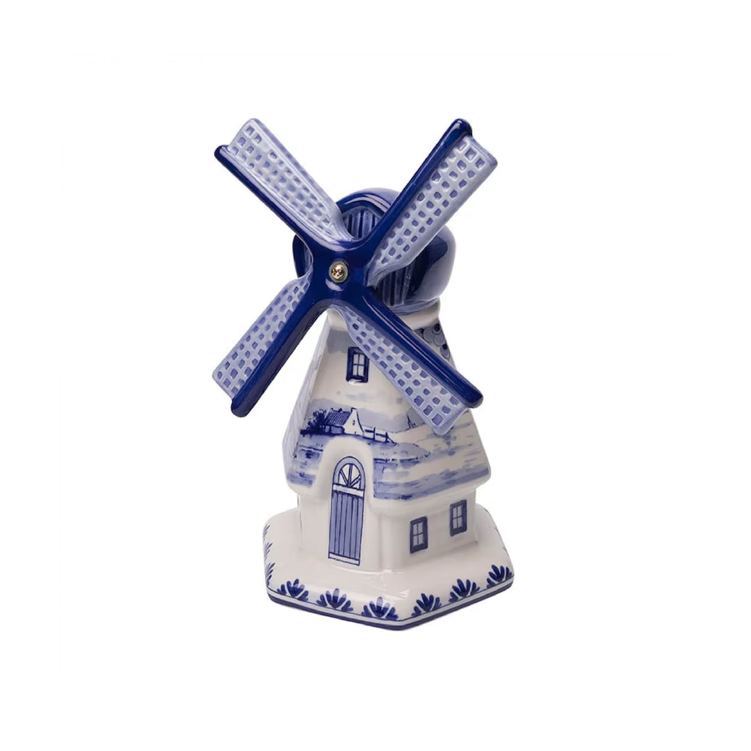 Windmill Delft Blue, Dutch Landscape Large - Etsy