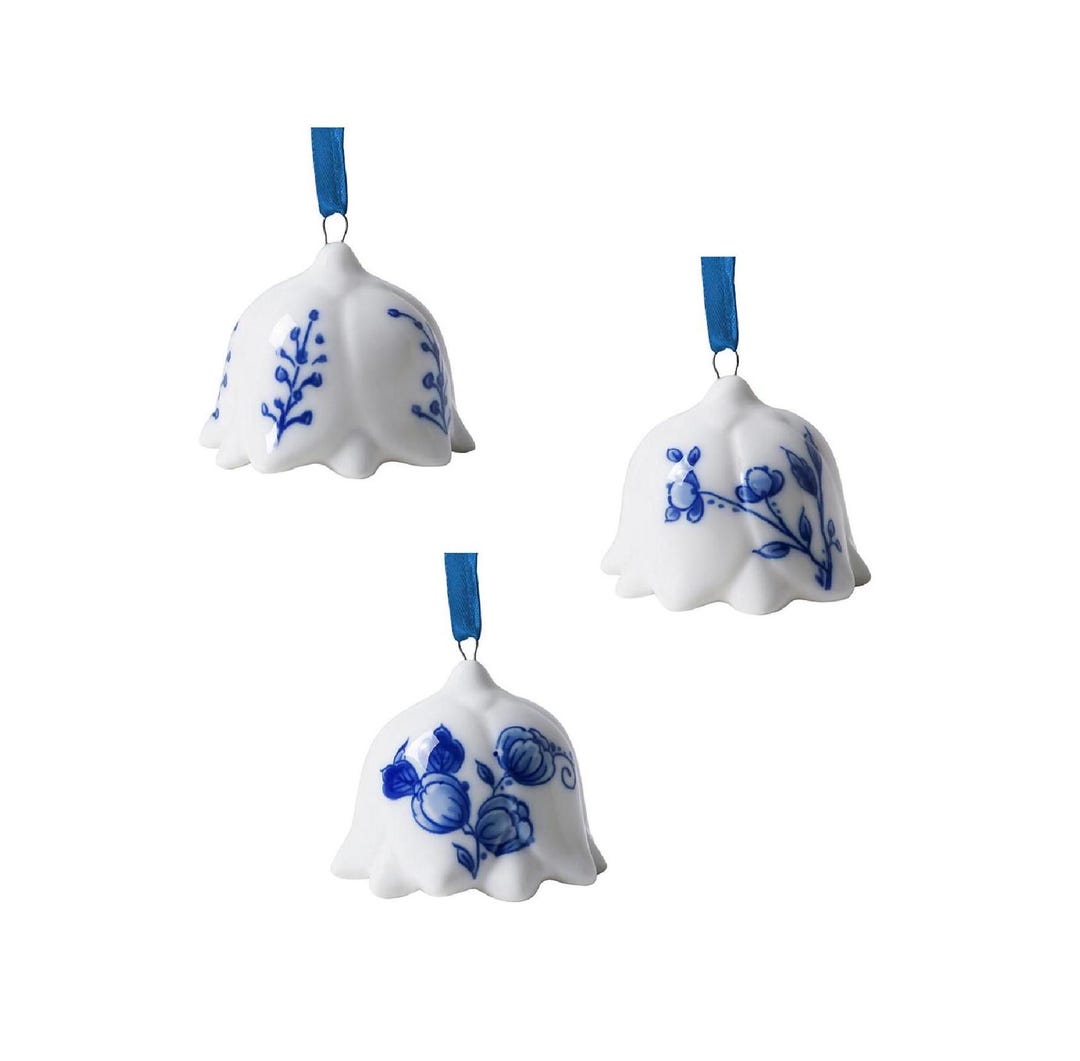 Ornament Spring Snowflake / 3 Pcs, Delft Blue by Heinen Delfts Blauw - Etsy