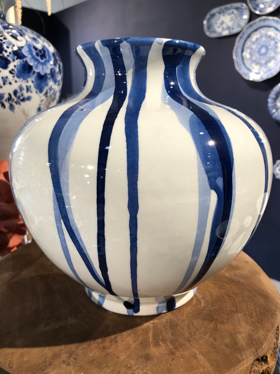 Ball Vase Waterfall - Hand-painted - 22 Cm - Etsy