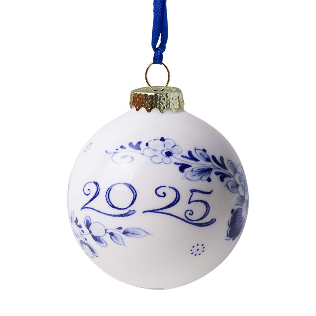 Delft Blue Christmas Bauble 2025 Delft Blue Ceramic 7 Cm - Etsy